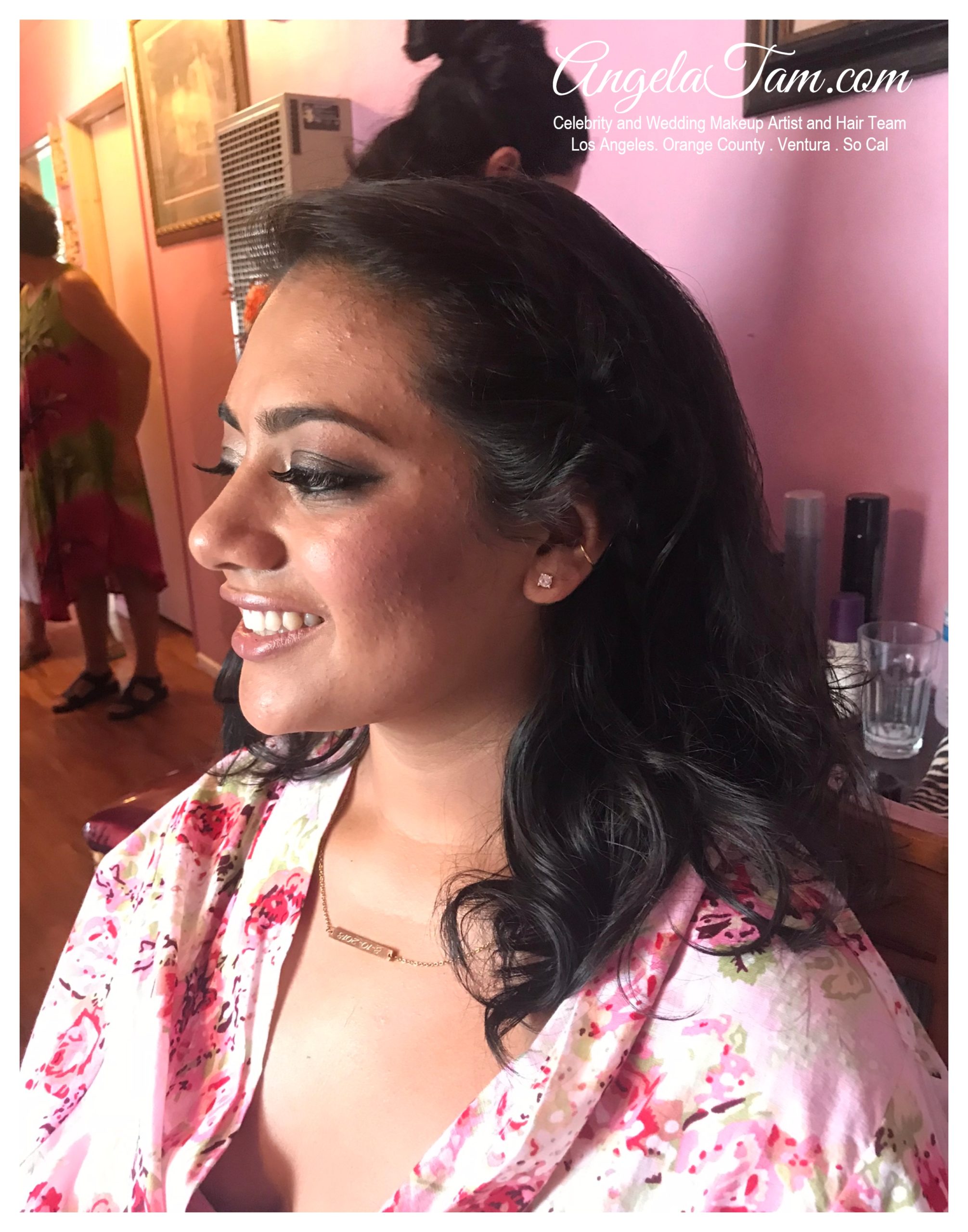 Pasadena Latina Hispanic Bridesmaid Makeup and Hair | Angela Tam Glam ...